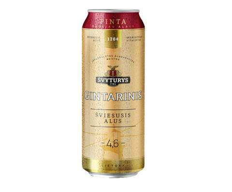 SVYTURYS beer gintarinis 4.6% can 0.568L