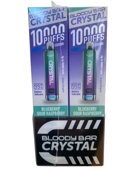 BLOODY BAR Crystal blueberry sour raspberry 10k puffs