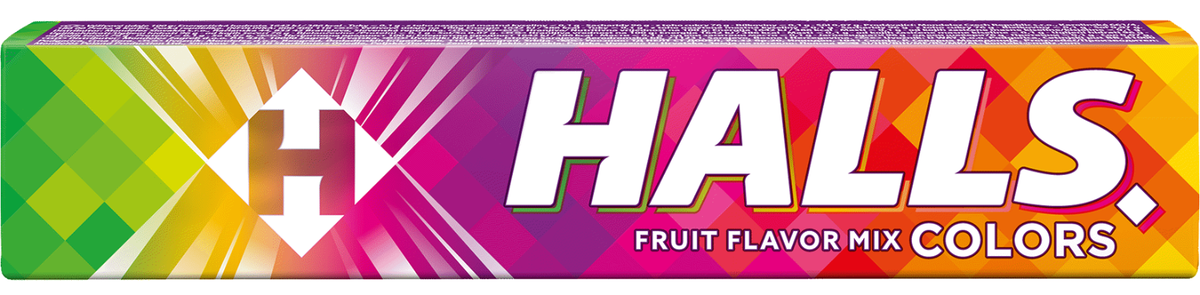 HALLS fruit flavour mix colours 33.5g